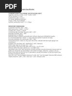 Cosworth DFV Engine Specifications | PDF | Cylinder (Engine) | Distributor