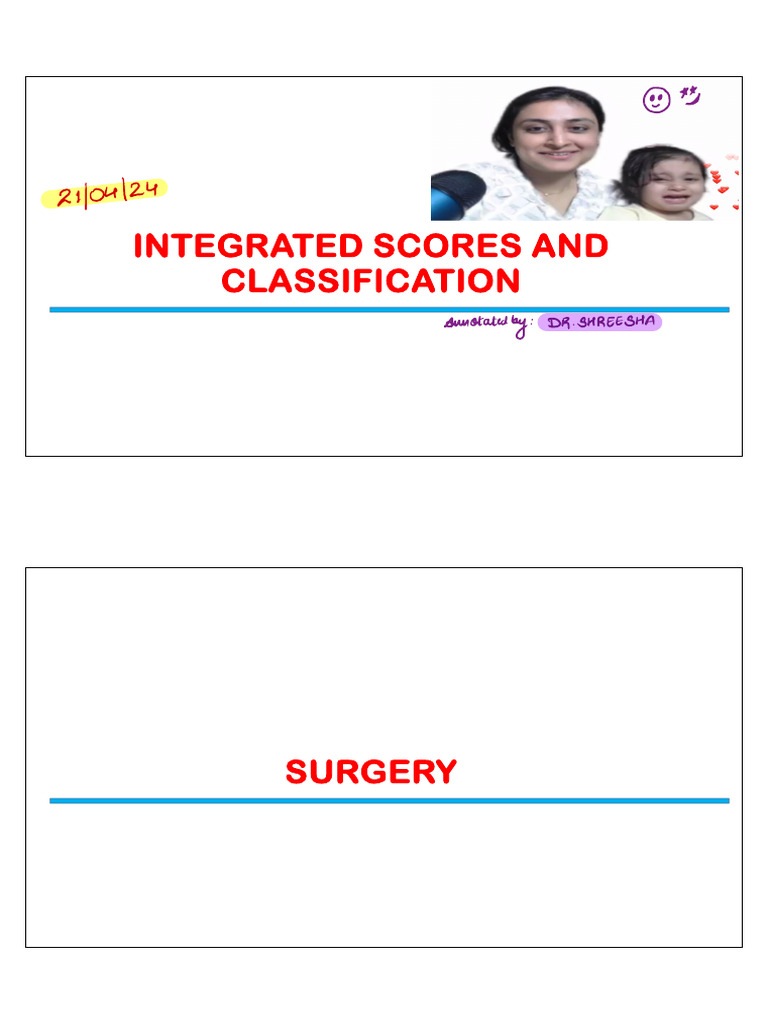 Integrated Scores in Surgical Assessment | PDF | Cirrhosis | Diseases ...