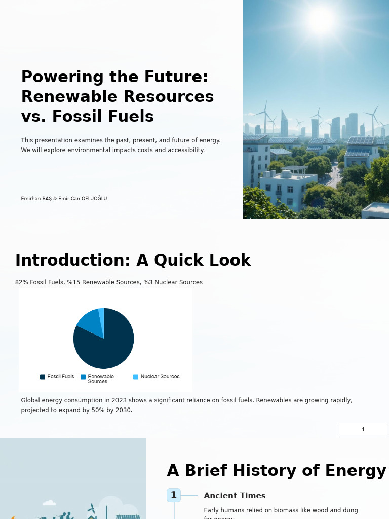 Renewable Energy vs. Fossil Fuels Analysis | PDF | Renewable Energy ...