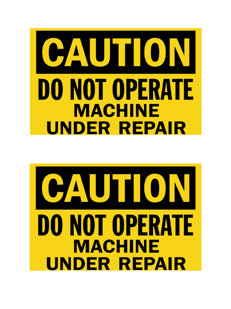 Under Maintenace Signage | PDF