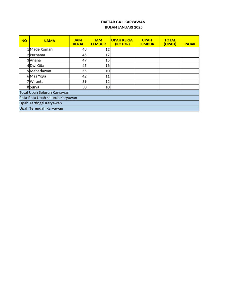 Latihan Soal Excel | PDF
