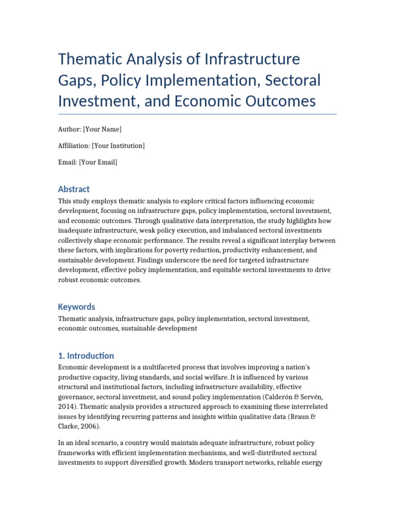 Analyzing Infrastructure and Economic Gaps | PDF | Infrastructure | Policy