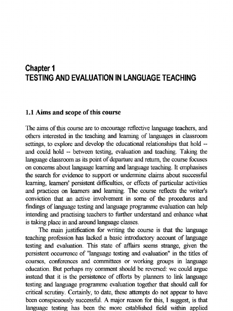 Language Testing and Evaluation | PDF | Validity (Statistics ...