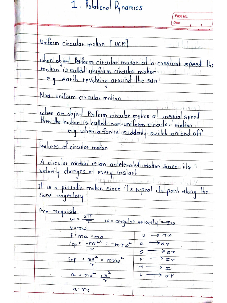 1.rotational Dynamics | PDF