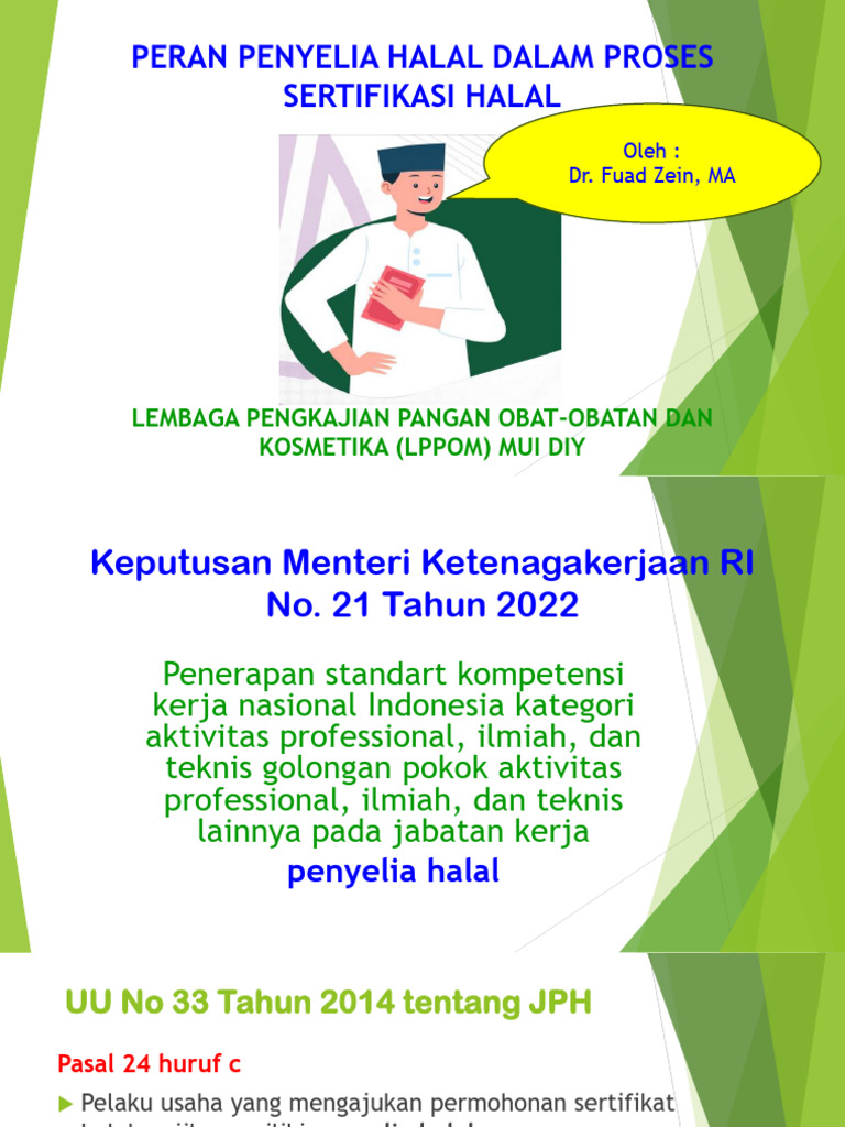 Tugas Penyelia Halal dalam PPH | PDF