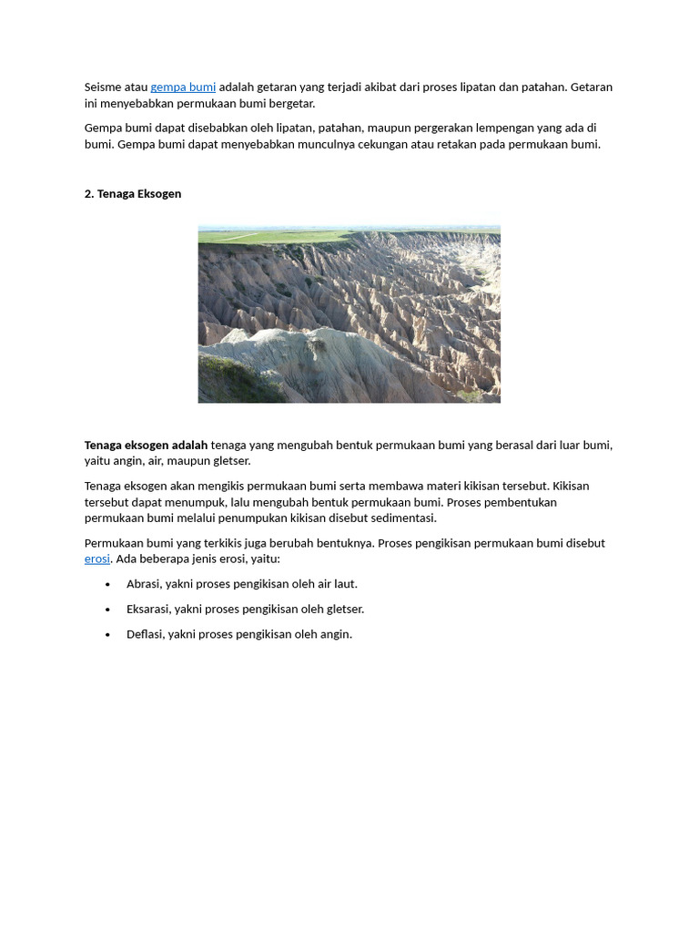 AURA Seisme Atau Gempa Bumi Adalah Getaran Yang Terjadi Akibat Dari ...