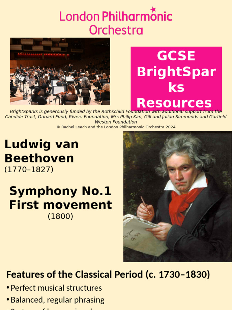 LPO GCSE Music Resource Beethovens Symphony No. 1 1 | PDF | Ludwig Van ...