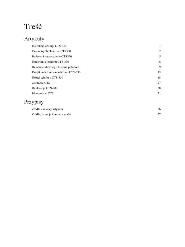 Instrukcja CTS 330 CL | PDF