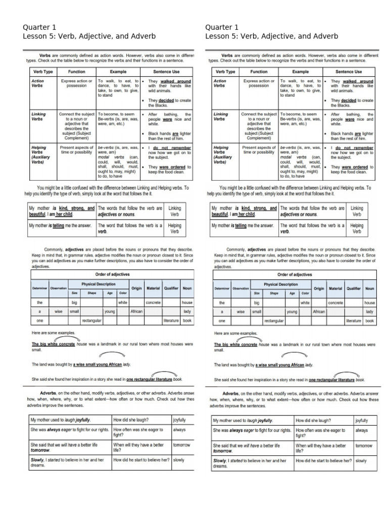 Gr. 8 Lecture-Quarter 1 Module 5 | PDF