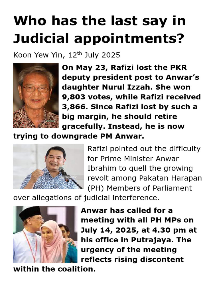 Who Has The Last Say in Judicial Appointments | PDF | Judge | Court ...