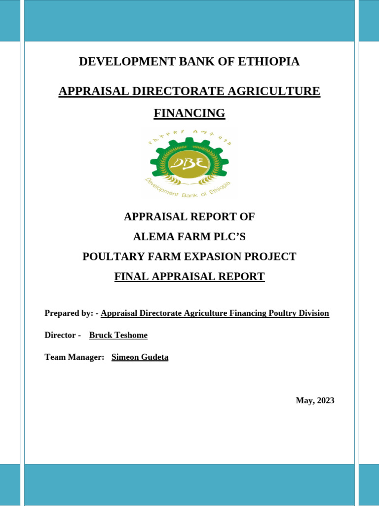 Alema Farm PLC Poultry Expansion Report | PDF | Internal Rate Of Return ...