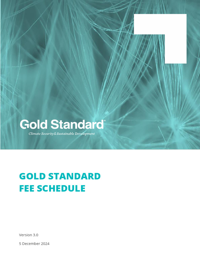 Gold Standard Fee Schedule 2024 | PDF | Economies