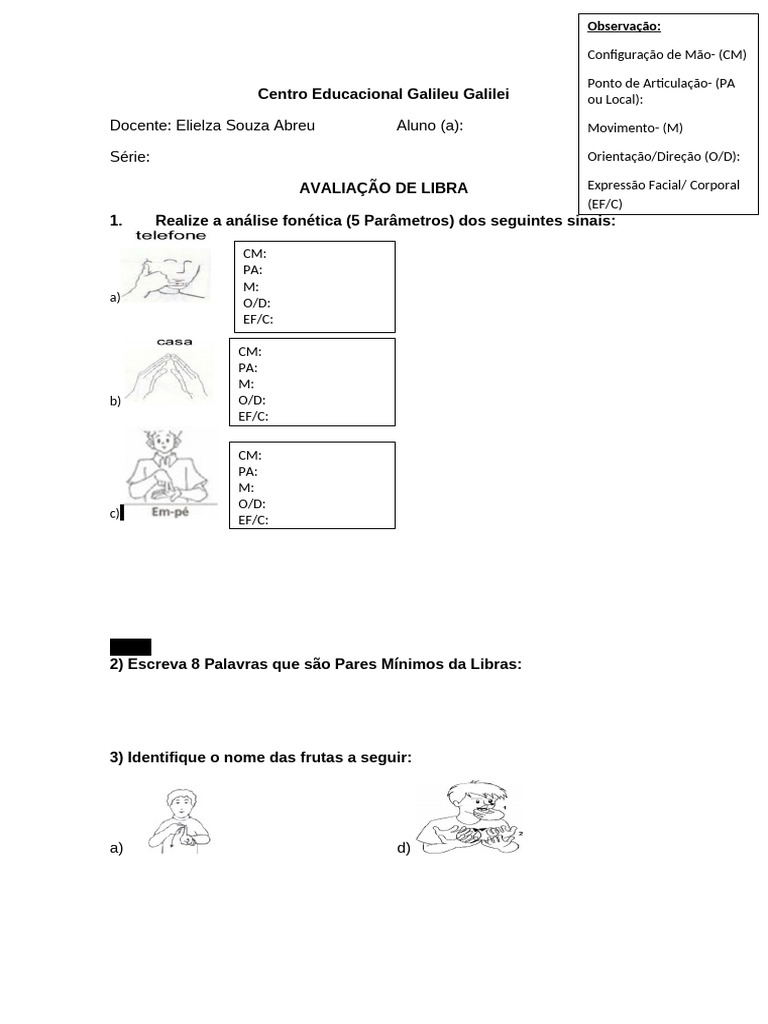 Prova 8 e 9 Anos - 60 | PDF