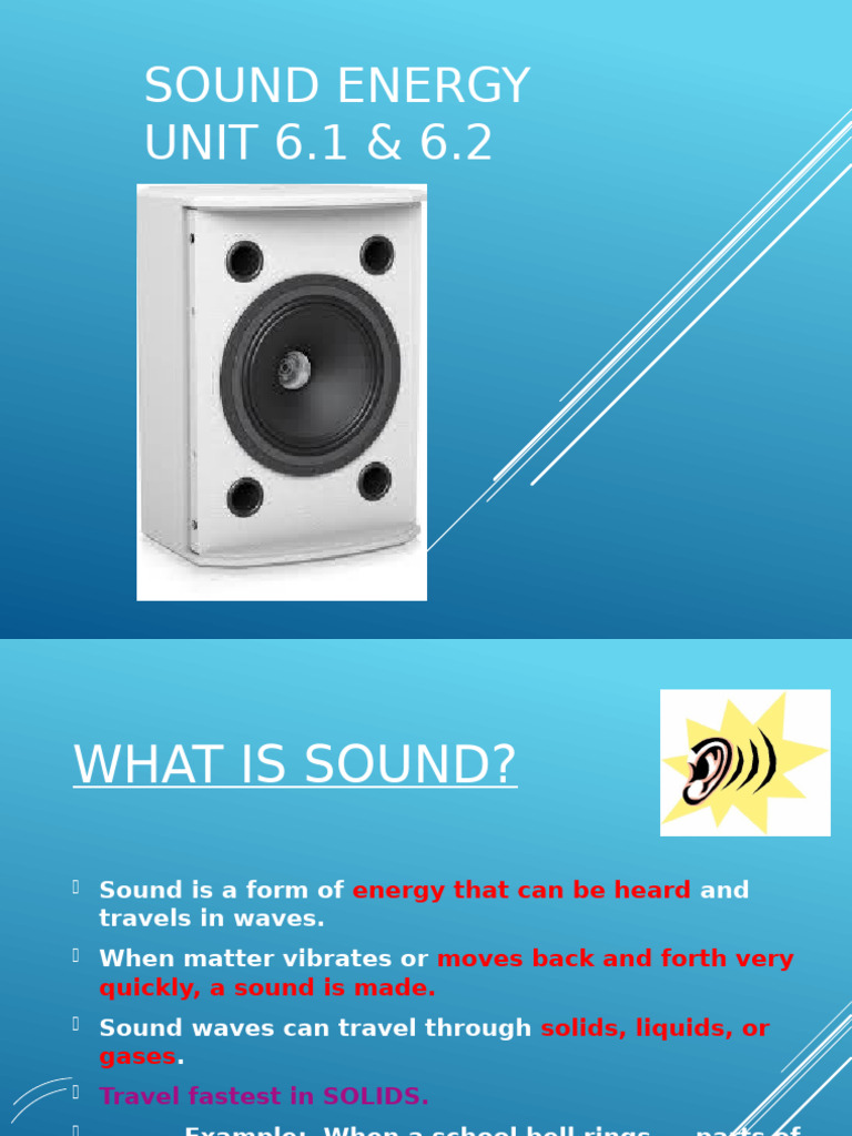 Understanding Sound Energy and Waves | PDF | Sound | Waves
