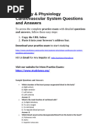 Circulatory System - Multiple Choice Questions (MCQS) | PDF