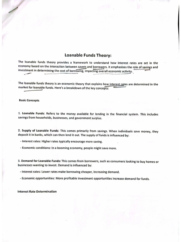 Loanable Fund Theory | PDF