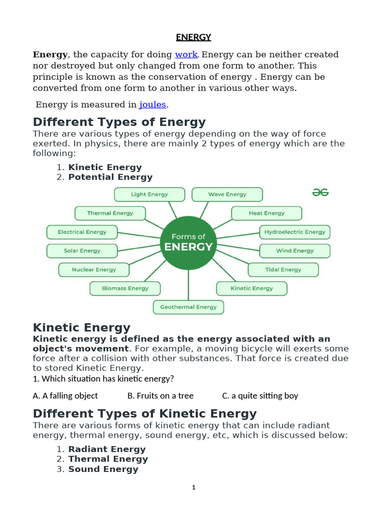 How Energy Is Transformed | PDF | Potential Energy | Kinetic Energy