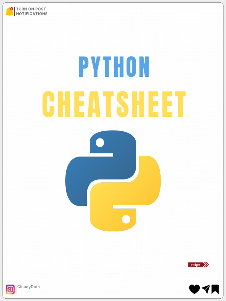 Python Cheatsheet .PDF - 20250725 - 111801 - 0000 | PDF | Computing | Software Engineering