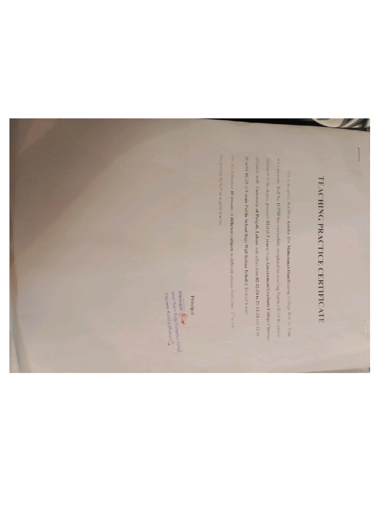 Manual Teaching Practice 2 Register Sample | PDF