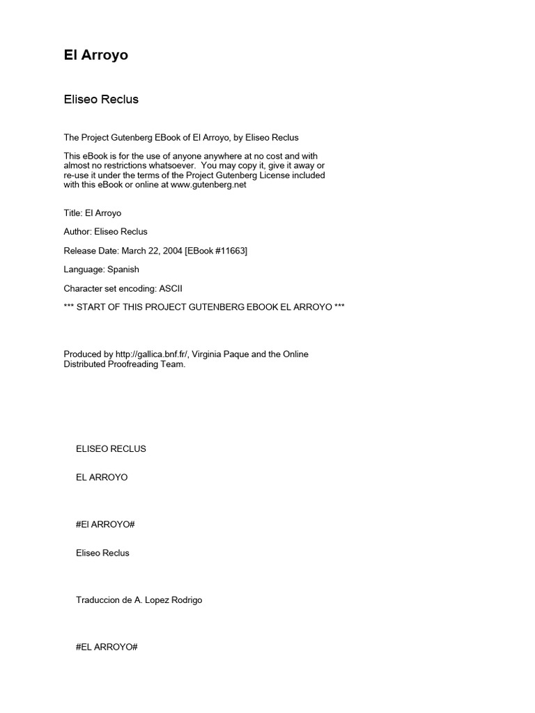 Reclus - El Arroyo | PDF | Agua | Desierto