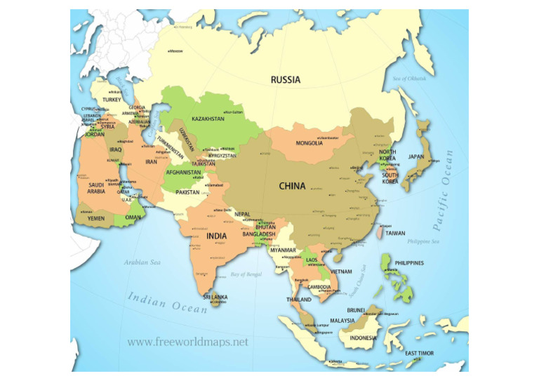 Asia Political Map HD | PDF