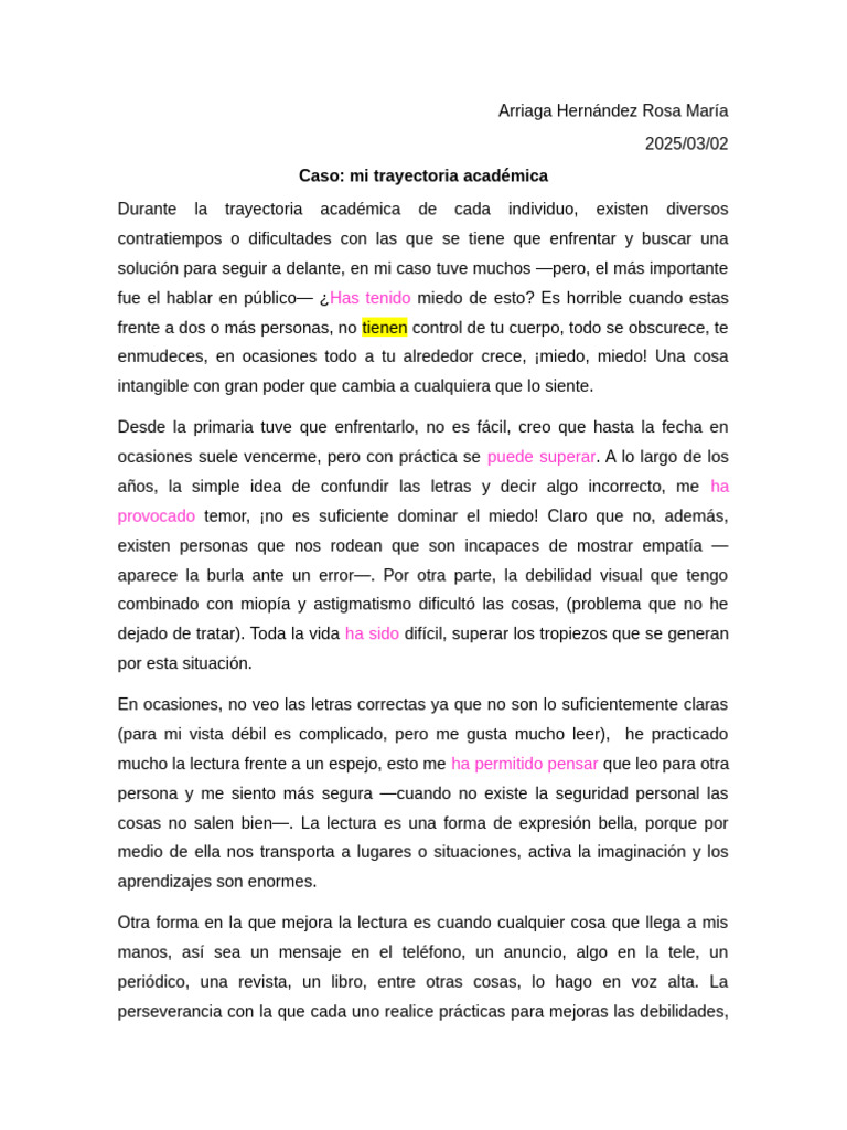 ArriagaRosaMaría UPN LEIP Casomitrayectoriaacadémica 20250402 | PDF
