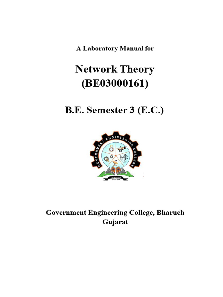Network Theory - Lab - Manual - BE03000161 | PDF | Resistor | Electrical Network