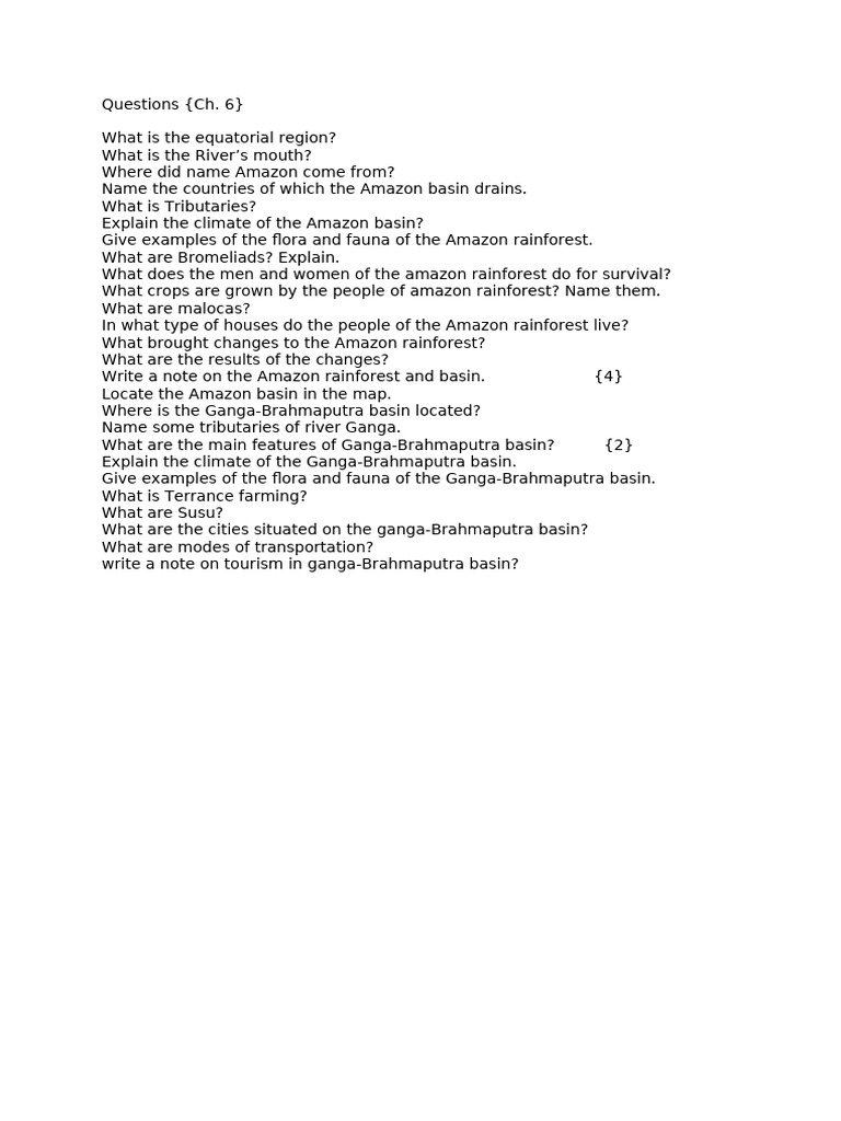 CH 6 Geo Questions | PDF