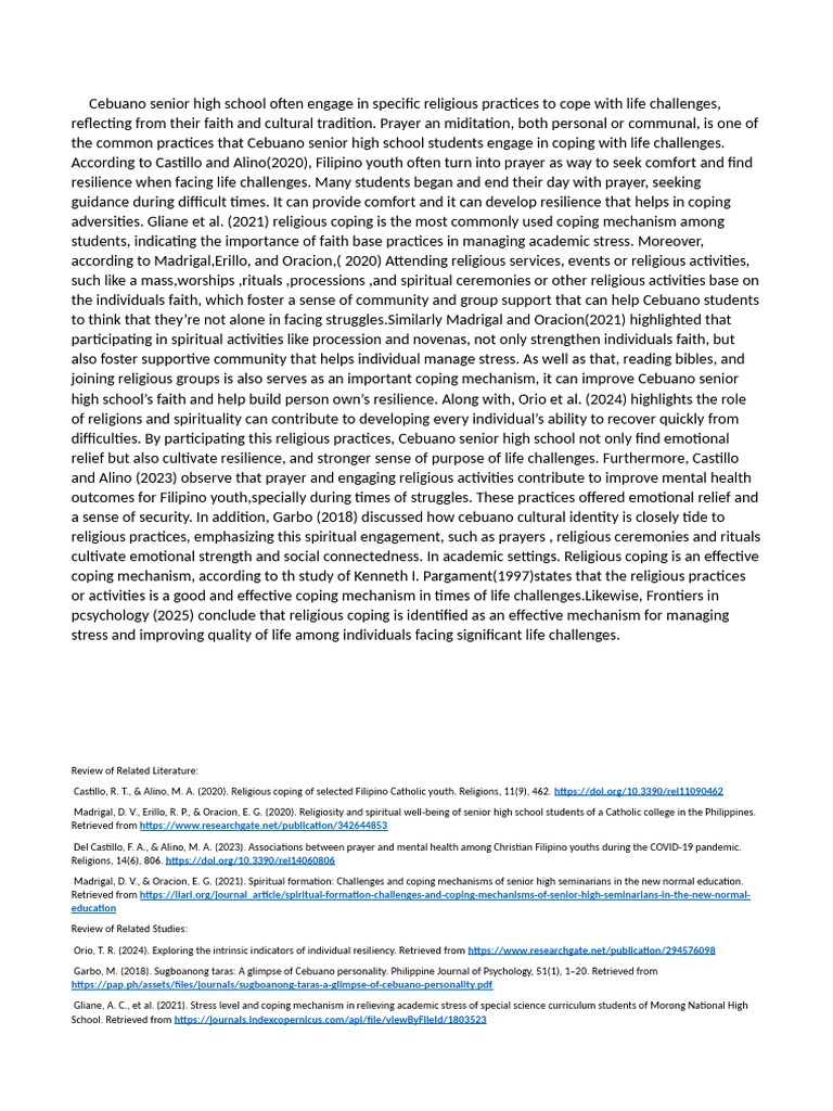 Practices To Cope Adversity | PDF | Prayer | Psychological Resilience