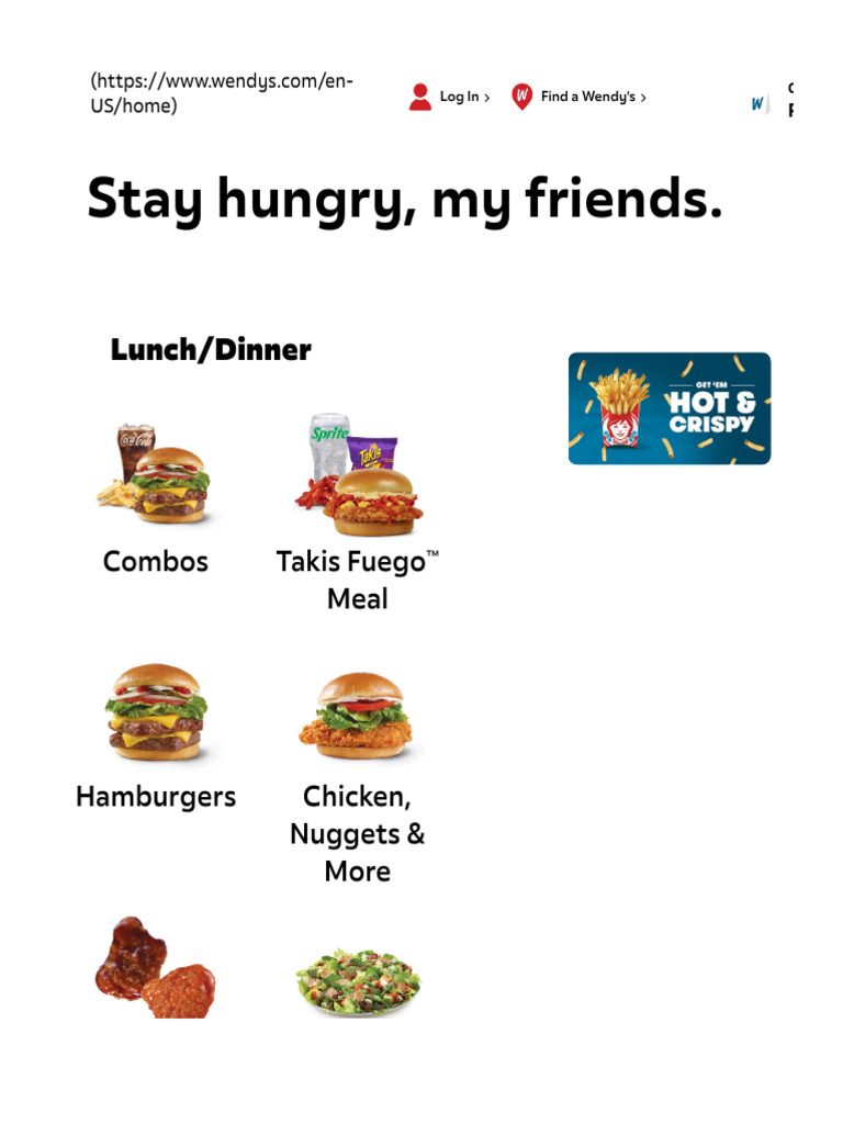 Menu - Wendy's | PDF