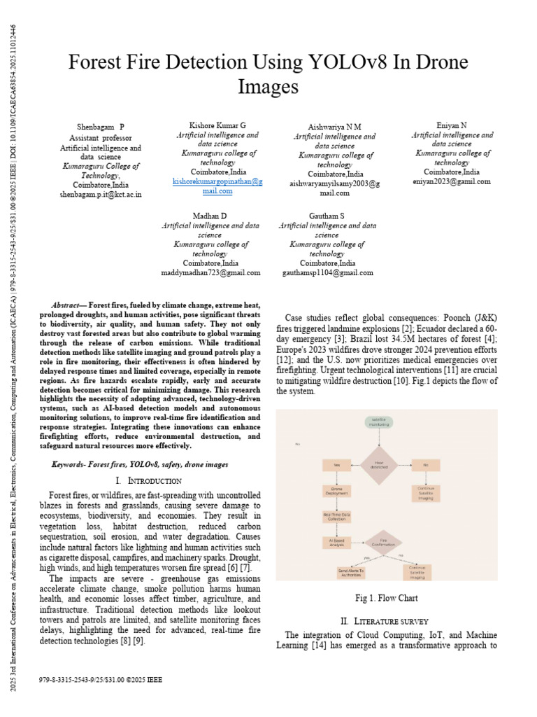 Forest Fire Detection Using YOLOv8 in Drone Images | PDF | Unmanned ...