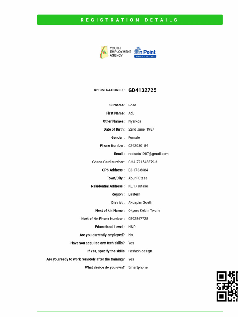 Registration Receipt | PDF