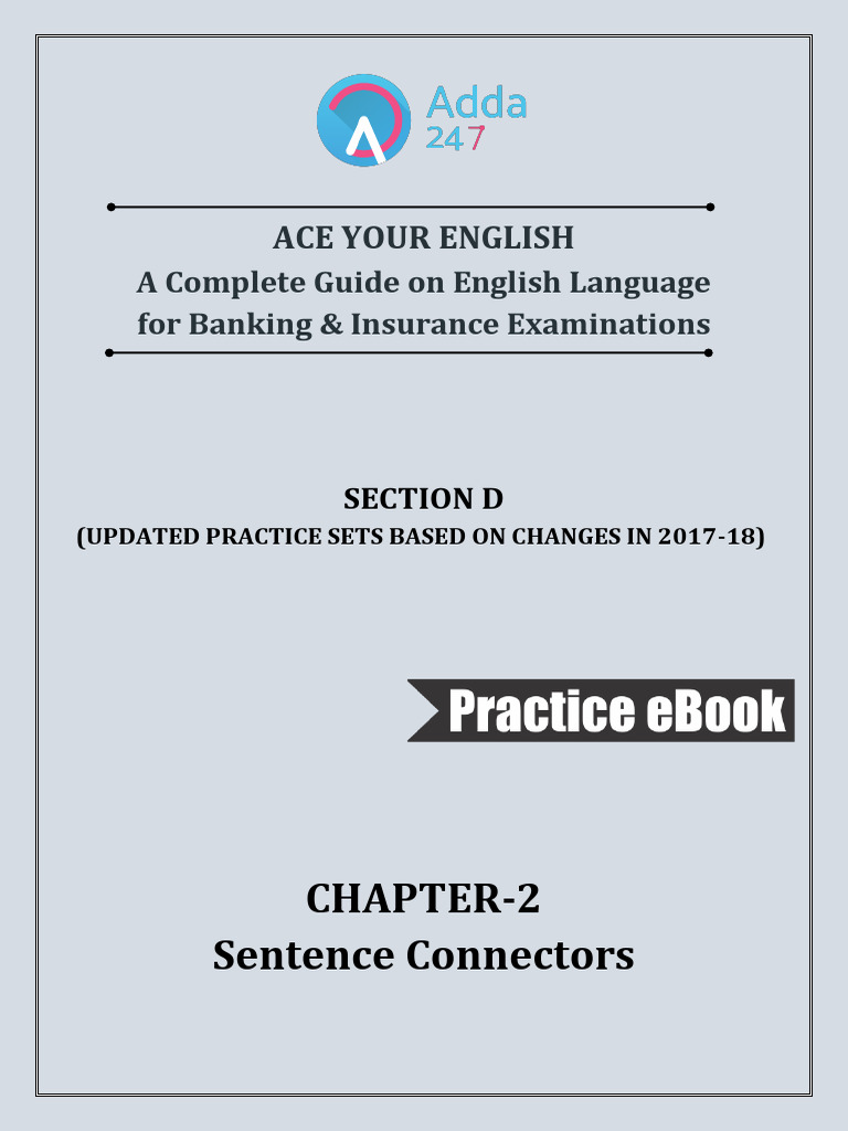 0029 Bank English Chapter 2 Sentence Connectors Updated Ebook Based | PDF | Syntax | Language ...