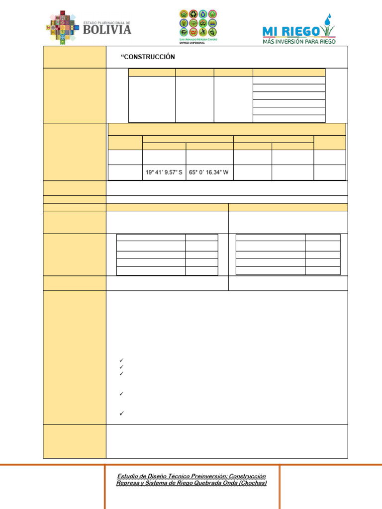Ficha Tecnica RIO MATACA | PDF | Agricultura | Represa