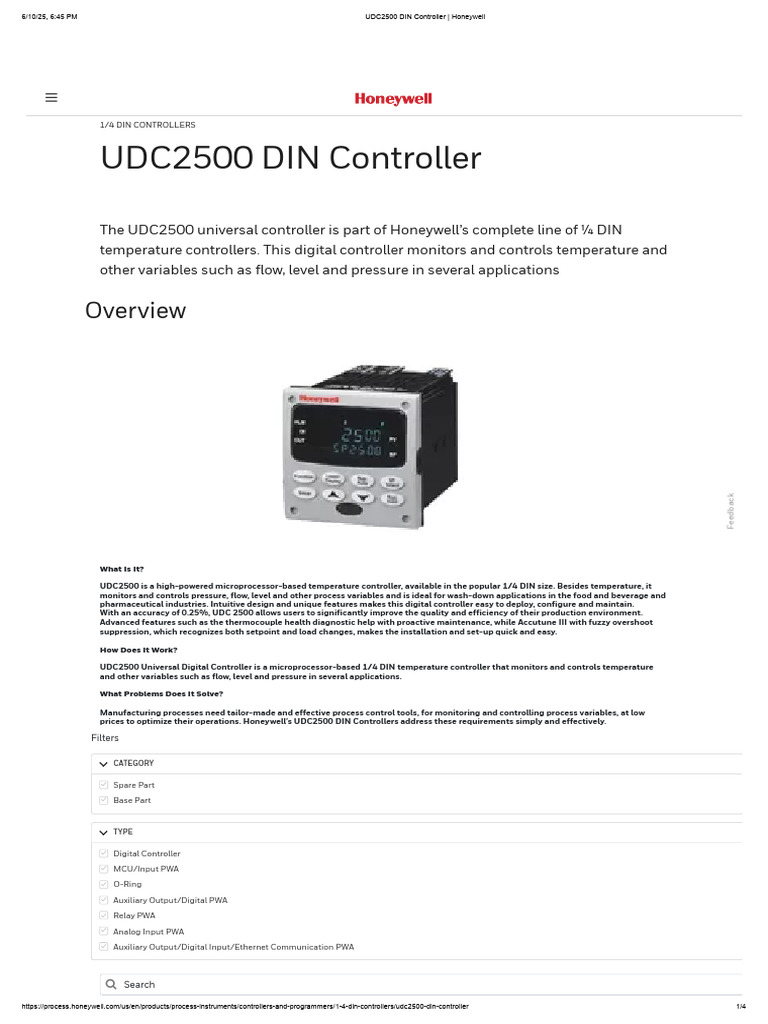 UDC2500 Controller Overview and Manual | PDF | Washer (Hardware ...