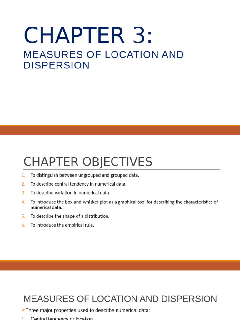 Measures of Location and Dispersion | PDF | Mode (Statistics) | Median