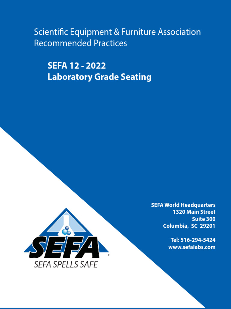 SEFA 12: Lab Seating Standards Guide | PDF | Chair | Laboratories