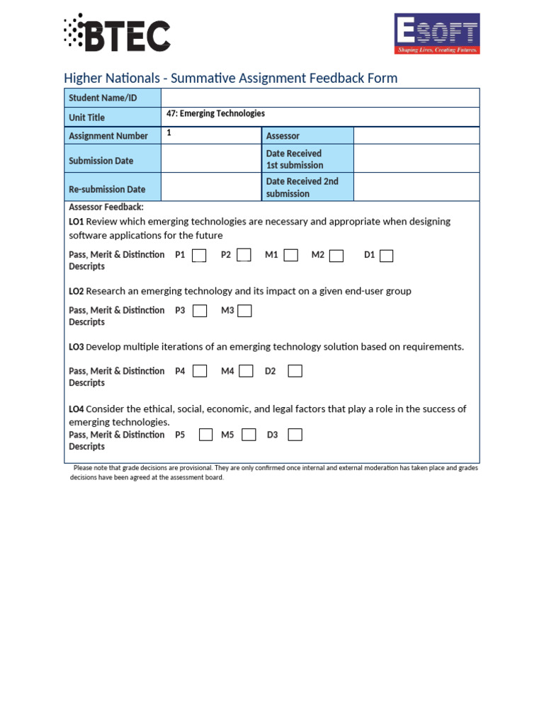 ESOFT Admin Module-Assessment Resource 6481 6481-1705908660898-Unit 47 Emerging Technologies 22 ...