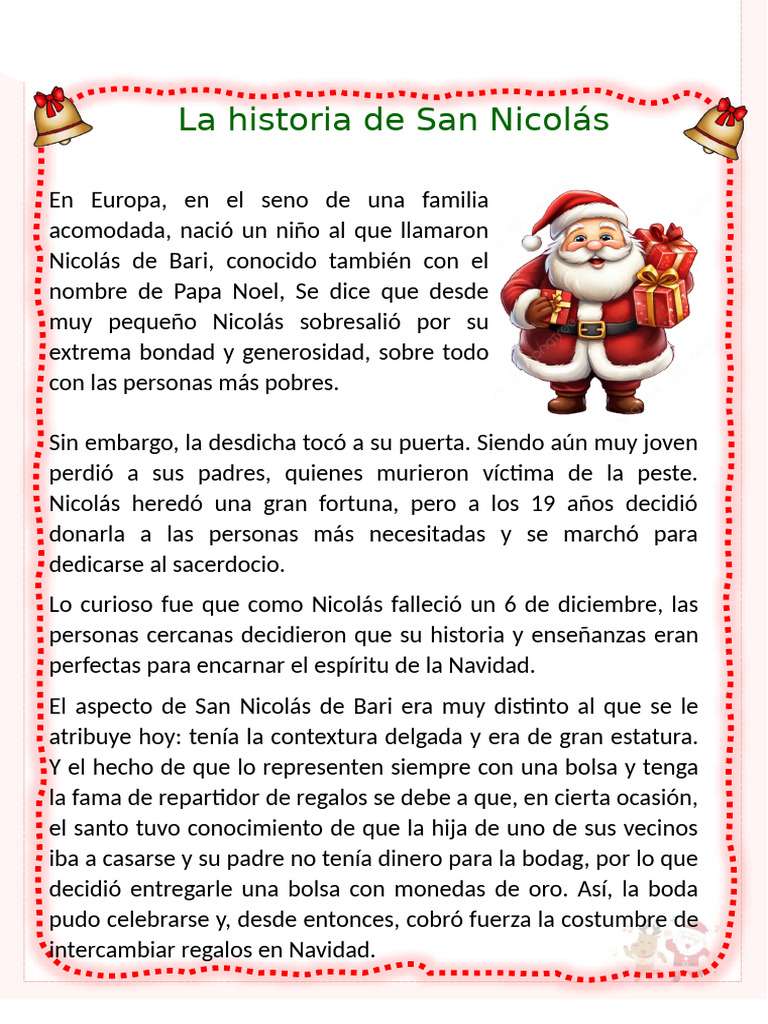 Sesion Plan Lector Historia de San Nicolas 16-12 | PDF | Papá Noel