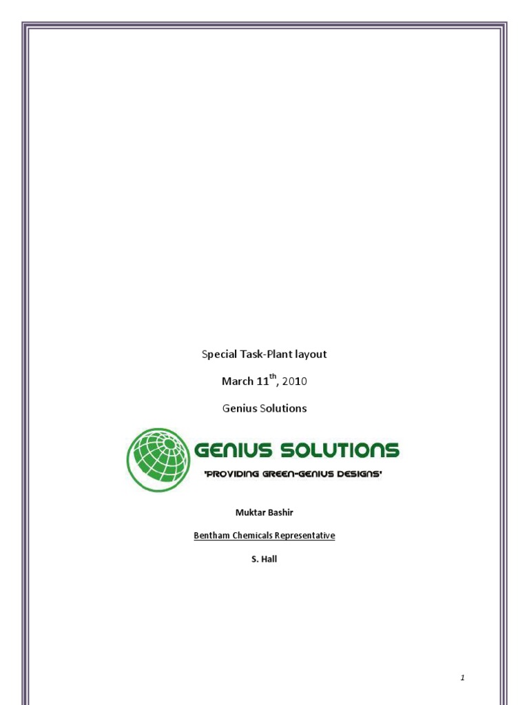 Special Task-Plant Layout-Final Report | PDF | Distillation | Polyvinyl ...
