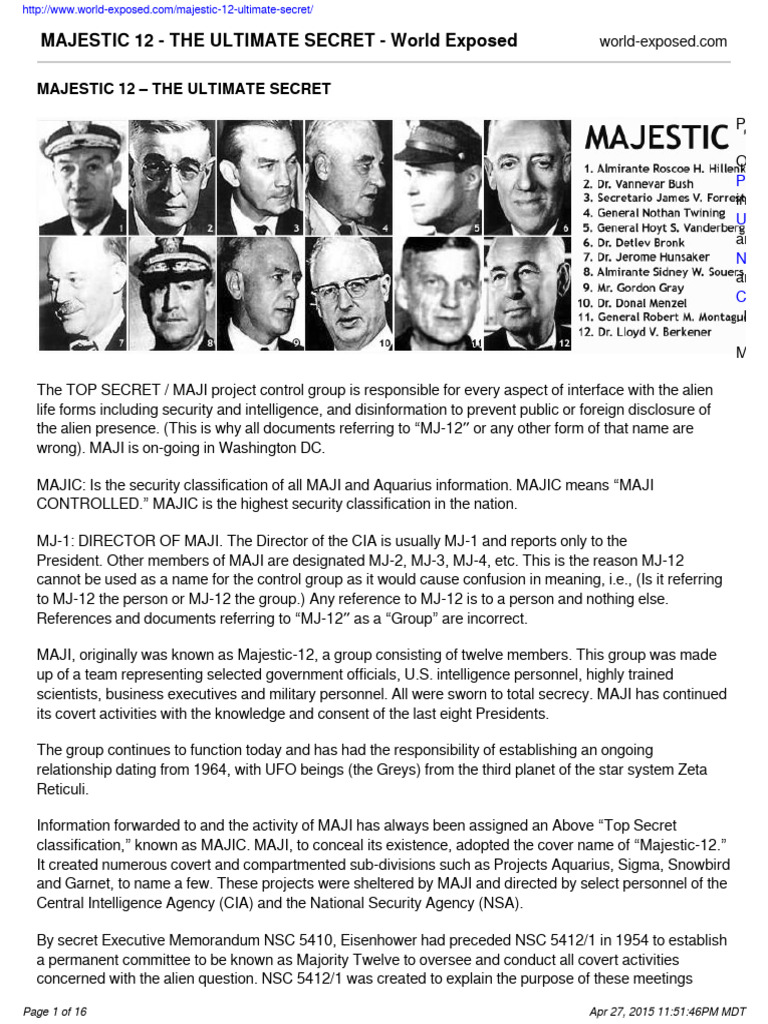 Majestic 12: Secrets of UFO Control | PDF | Space Shuttle | Strategic ...