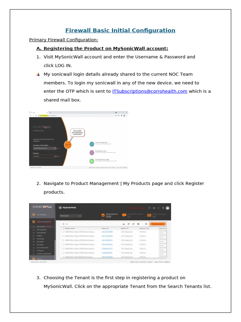 SonicWall Firewall Configuration Guide | PDF | Ip Address | Firewall ...
