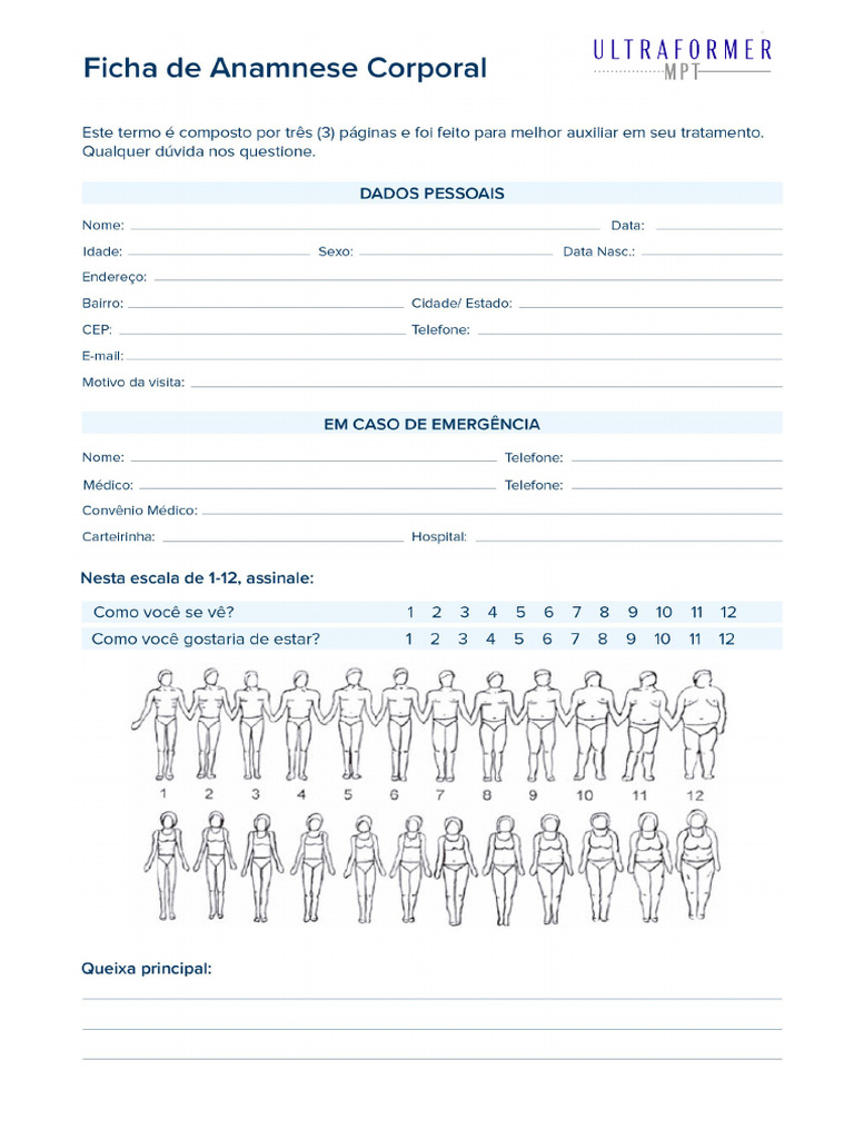 Ficha Anamnese Mpt Corporal | PDF