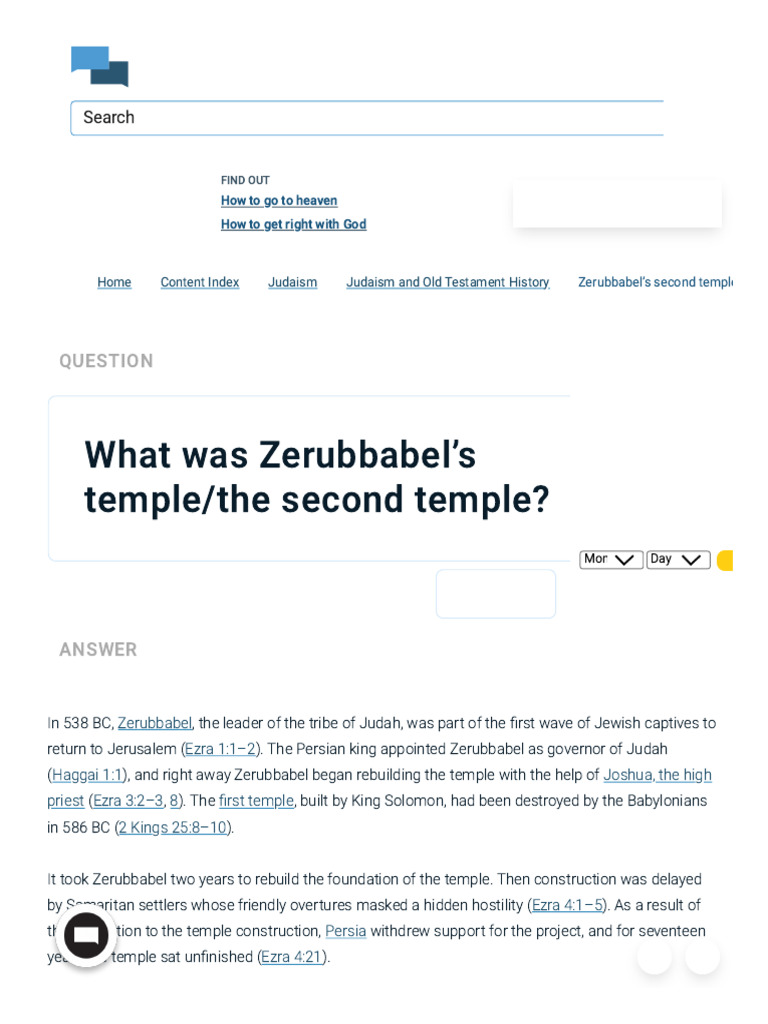 What Was Zerubbabel's Temple - The Second Temple | PDF | Ezra | Second Temple