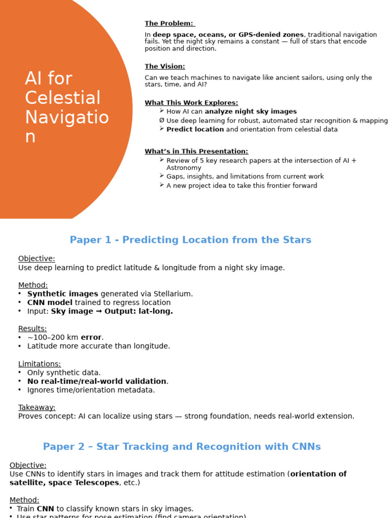 Ai For Navigation of Celestial Objects | PDF | Navigation | Artificial ...