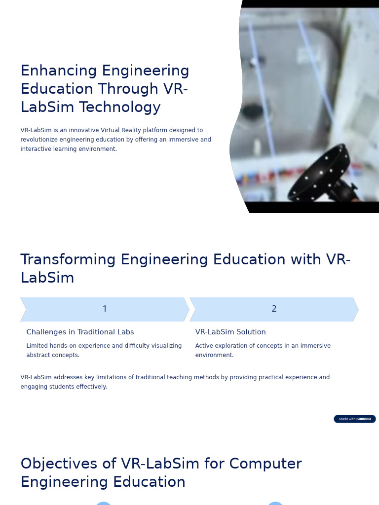VR-LabSim: Revolutionizing Engineering Education | PDF | Virtual ...