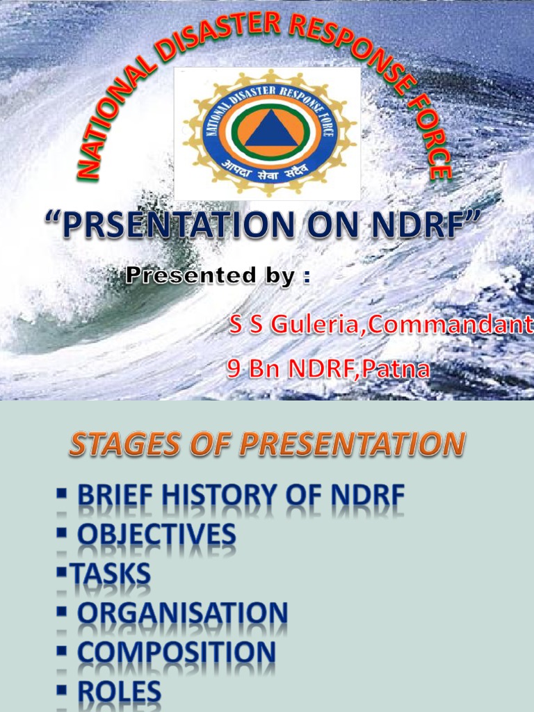 NDRF | PDF | Emergency Management | Disasters