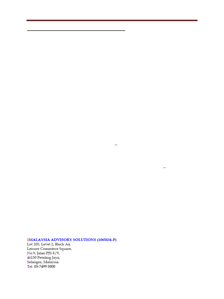 Mof Application - Syarikat SDN BHD | PDF