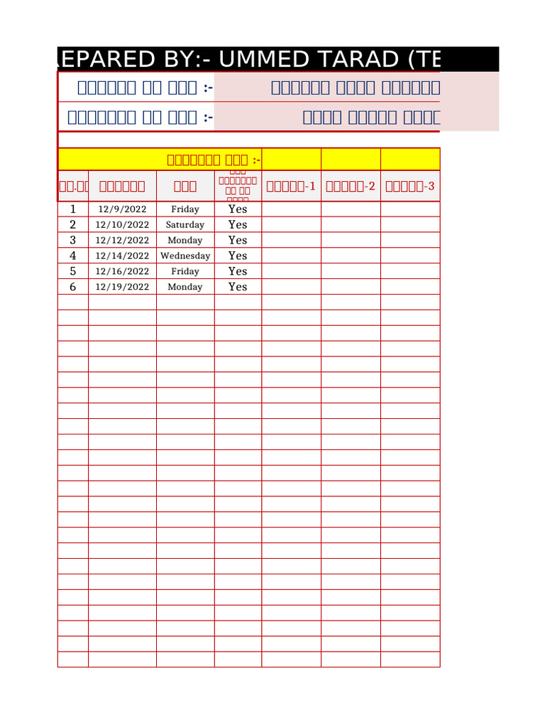 Exam Time Table Generator Exam Related Format | PDF