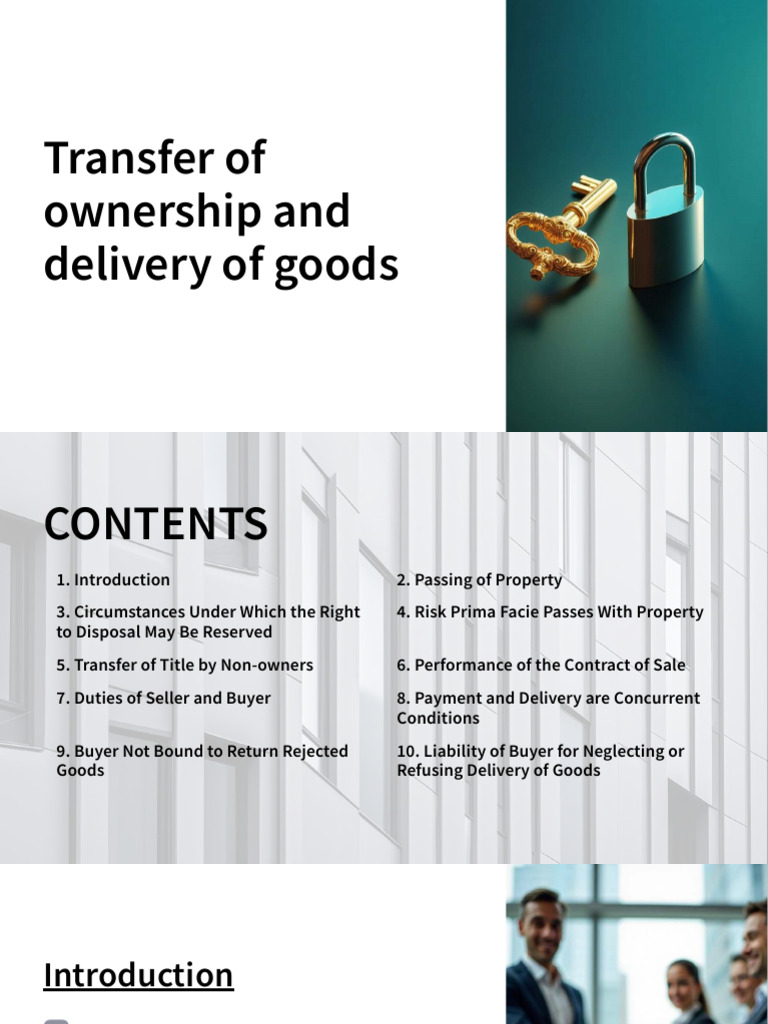 Transfer of Goods Ownership and Delivery | PDF | Prices | Sales
